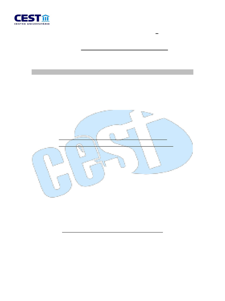 Carta de Entrega de Monografia CEST | PDF