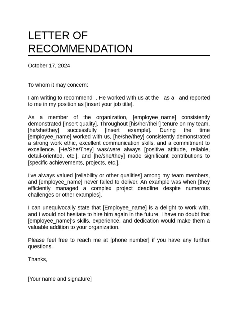 SEO-Optimized Recommendation Letter | PDF | Self-Improvement