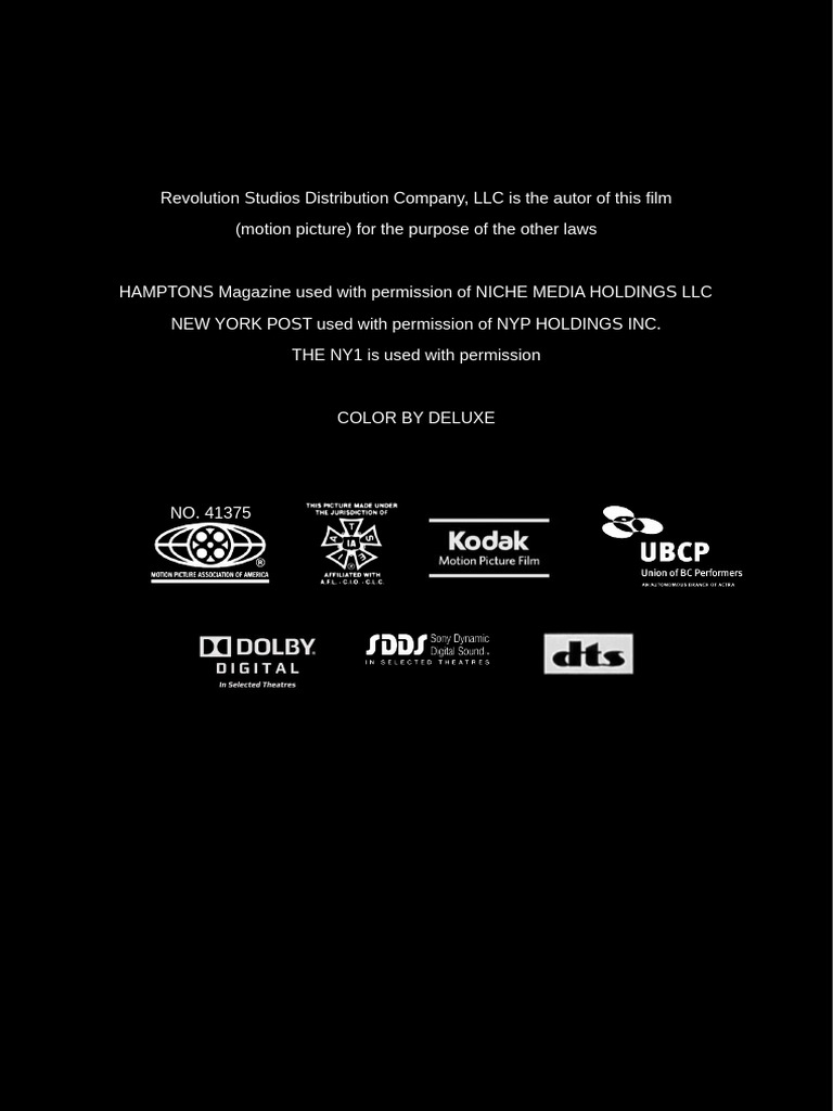 Revolution Studios Distribution Company | PDF