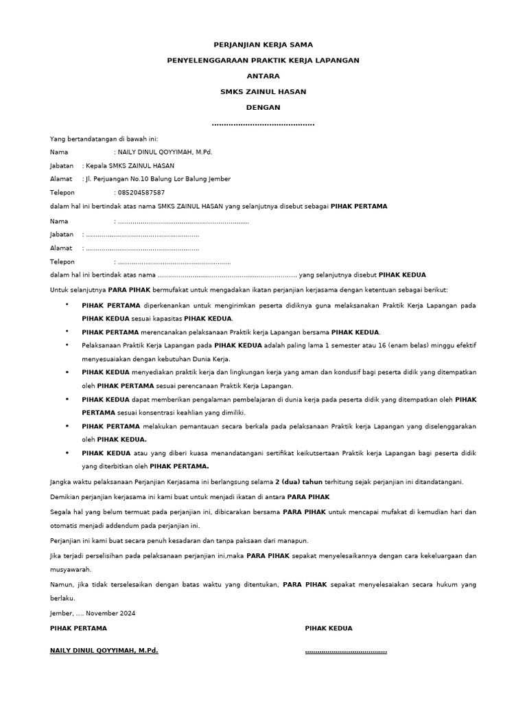 Naskah PSK PKL | PDF