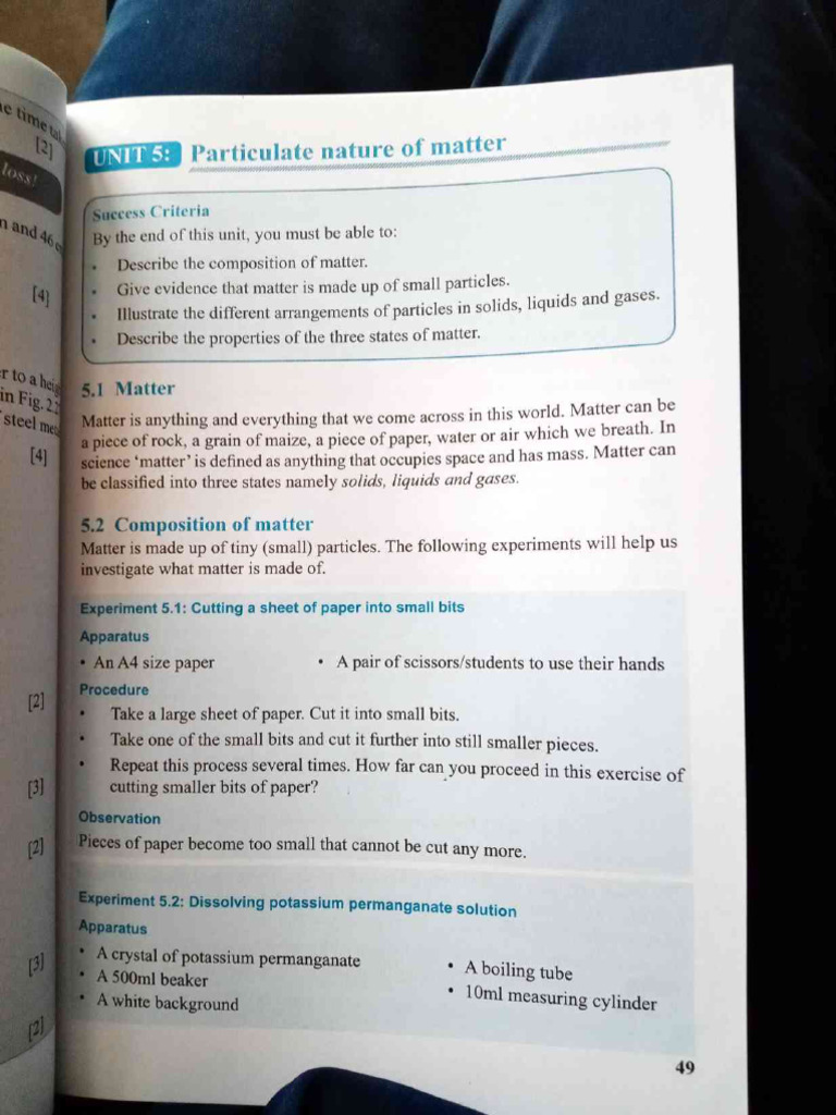 Unit 5 - Particulate Nature of Matter | PDF