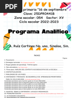 Codiseño Programa Analitico Multigrado | PDF | Escuelas | Educación primaria
