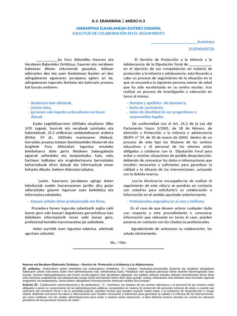 Babesgabetasun Anexo II3 Seguimiento Jarraipena | PDF | Justicia ...