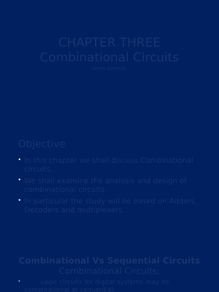 Combinational Circuits | PDF | Logic Gate | Boolean Algebra