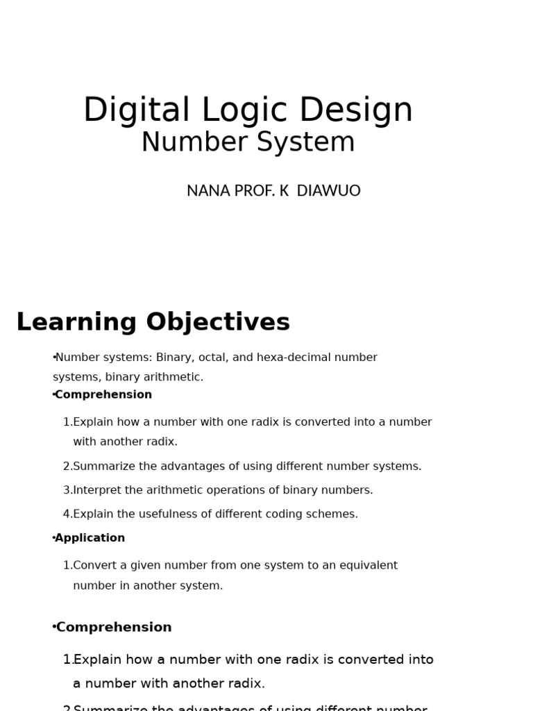 Digital Logic Design: Number System | PDF | Division (Mathematics) | Binary Coded Decimal