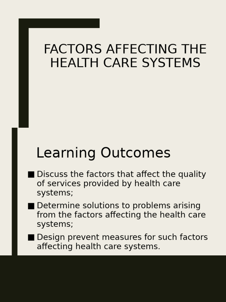 Unit 5 Factors Affecting The Health Care Systems | PDF | Pharmacy ...