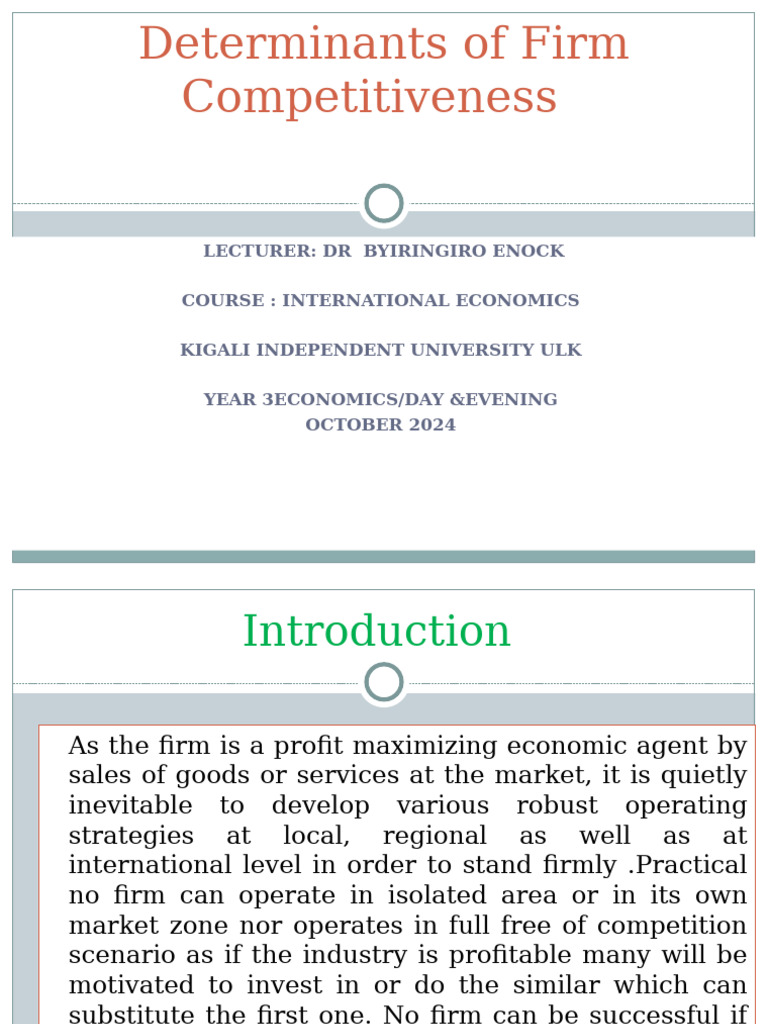 Firm Competitiveness Factors | PDF | Competitive Advantage | Business ...