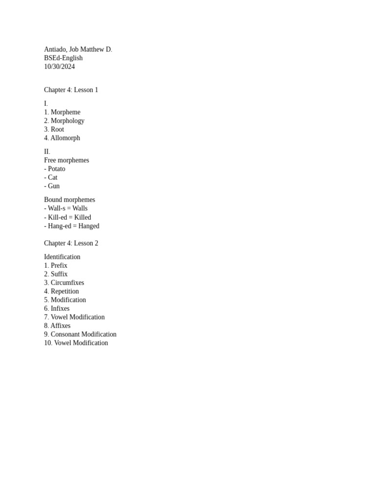 Chap4 Lesson 1&2 | PDF