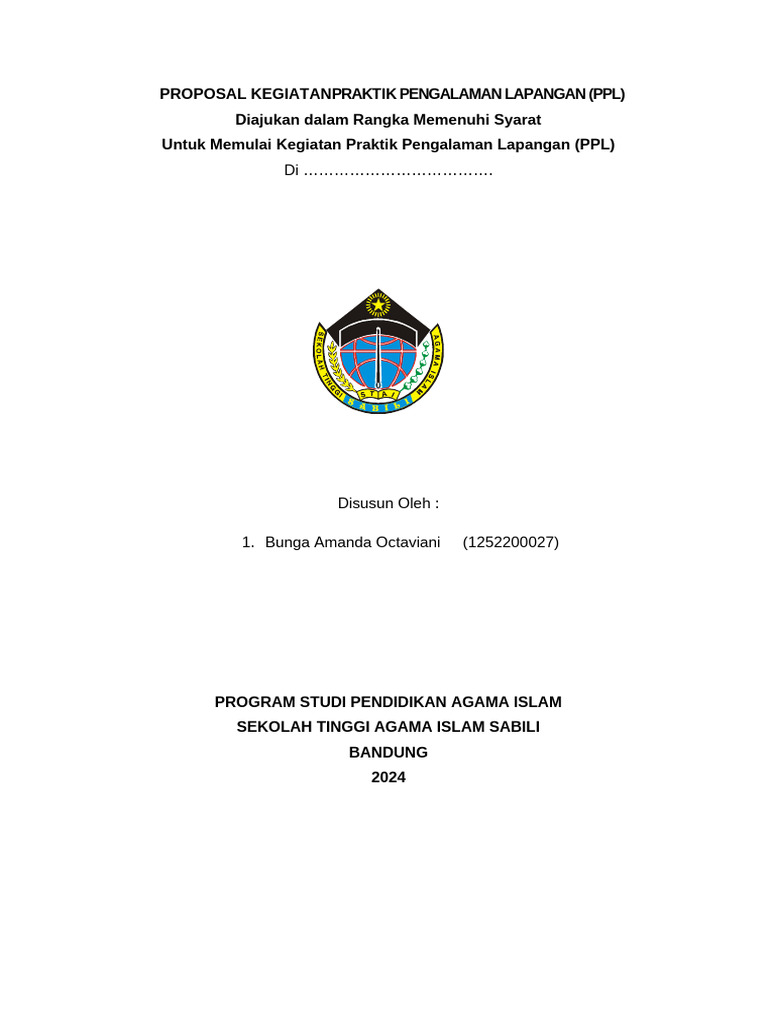 Proposal Pengajuan PPL | PDF | Karier & Perkembangan | Bisnis