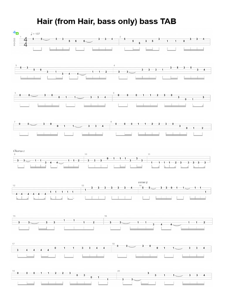 Hair Bass TAB | PDF