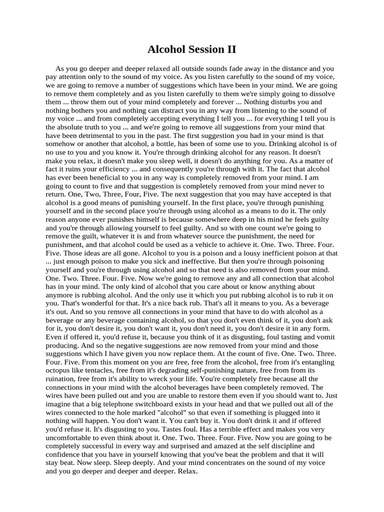 Alcohol Session II | PDF | Alcoholic Beverages