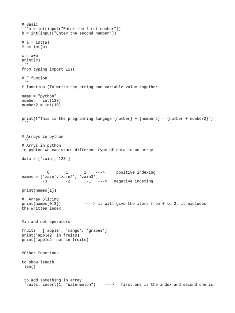 Python Basics | PDF | Computer Programming | Software Engineering Python Basics | PDF | Computer Programming | Software Engineering