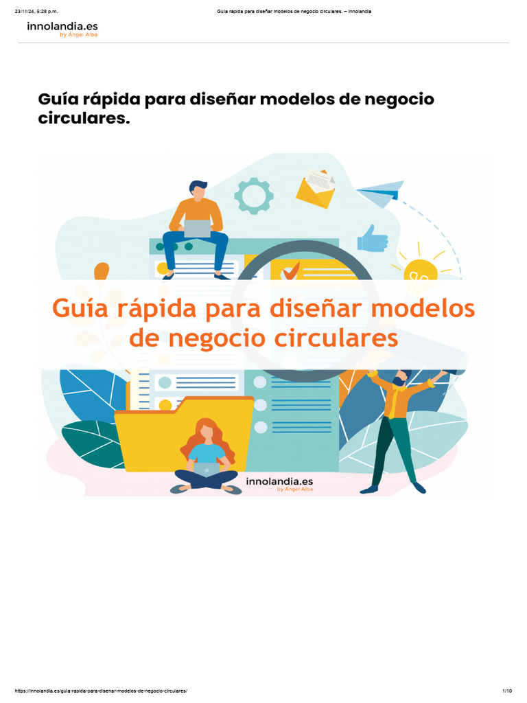 Guía Rápida para Diseñar Modelos de Negocio Circulares. - Innolandia | PDF | Modelo de negocio ...