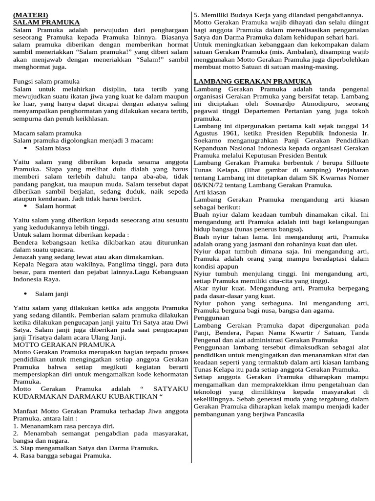 MATERI Salam Pramuka | PDF