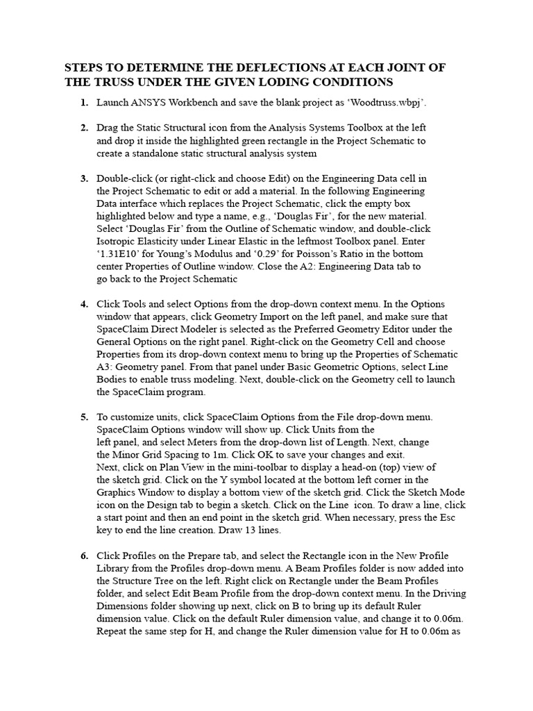 Ansys Truss | PDF | Force | Truss