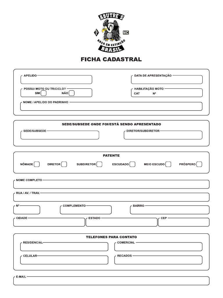 Ficha Cadastral | PDF