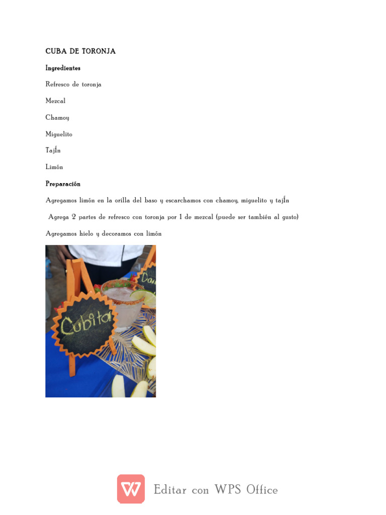 Cuba de Toronja-Wps Office | PDF
