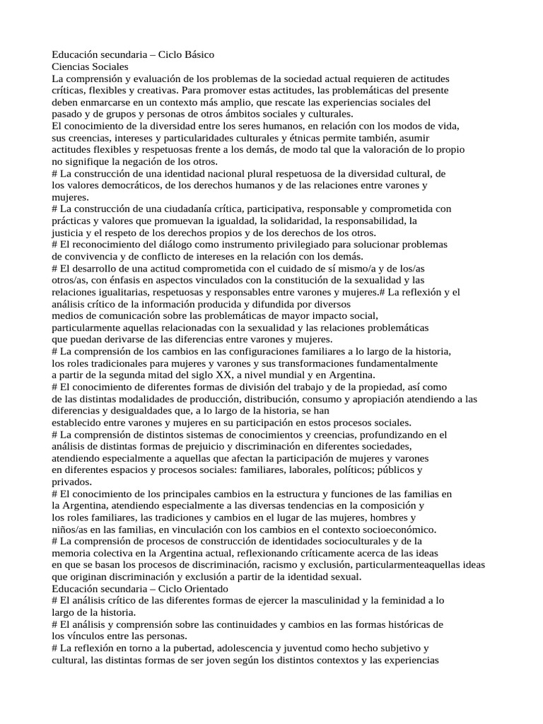 Contenidos ESI SOCIALES | PDF | Hombre | Discriminación