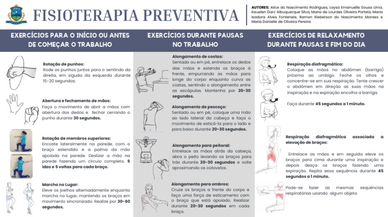 Exercícios de Alongamento e Relaxamento no Trabalho | PDF