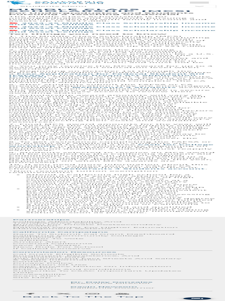 Middle Class Scholarship (MCS) California Student Aid Commission | PDF ...