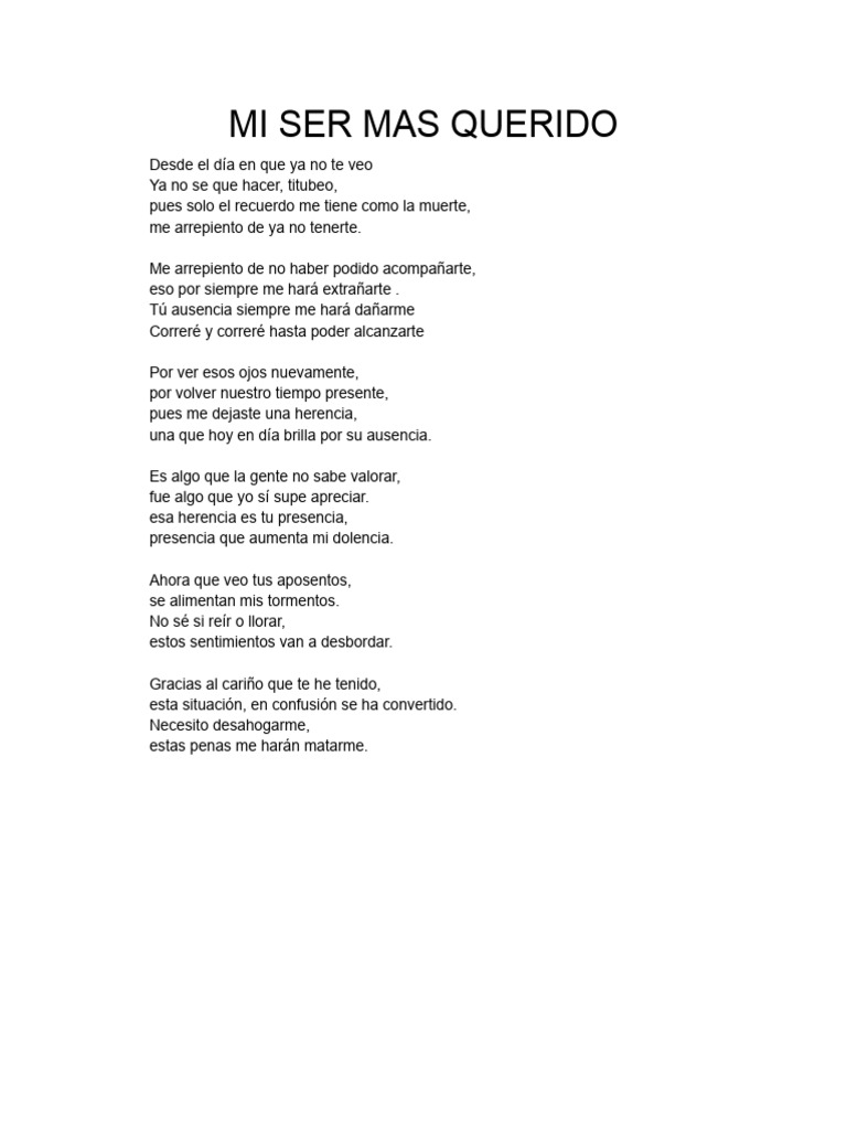 Mi Ser Mas Querido | PDF
