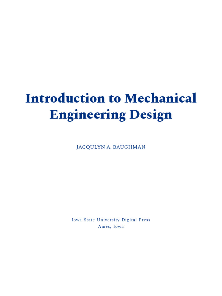 Introduction To Mechanical Engineering Design | PDF | Sustainability | Rubric (Academic)