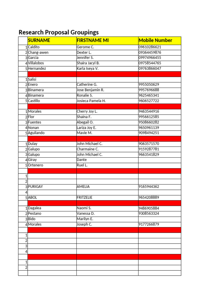 00 - Research Groupings - Use This | PDF | Sports & Recreation