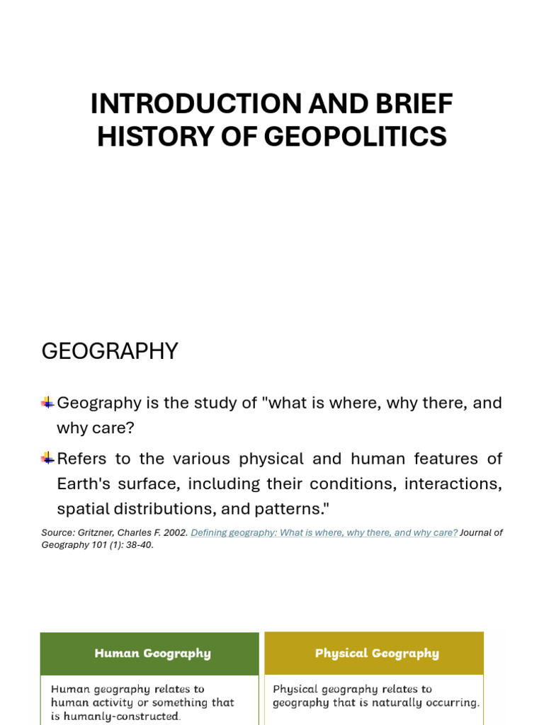 Geopolitics Intro | PDF | Geopolitics | Geography
