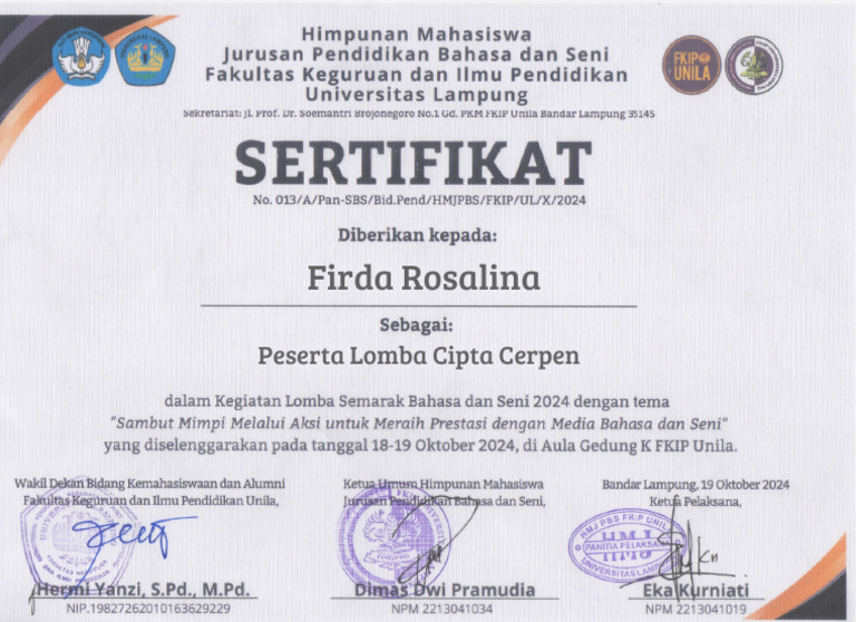 Firda Rosalina | PDF