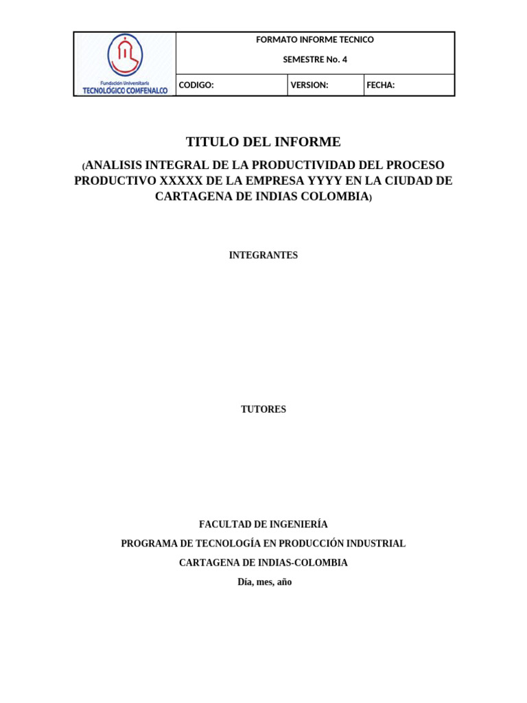 Avance 1y 2 4° de TPI - INFORME TECNICO - 2024-1 Entregable | PDF | Análisis matemático