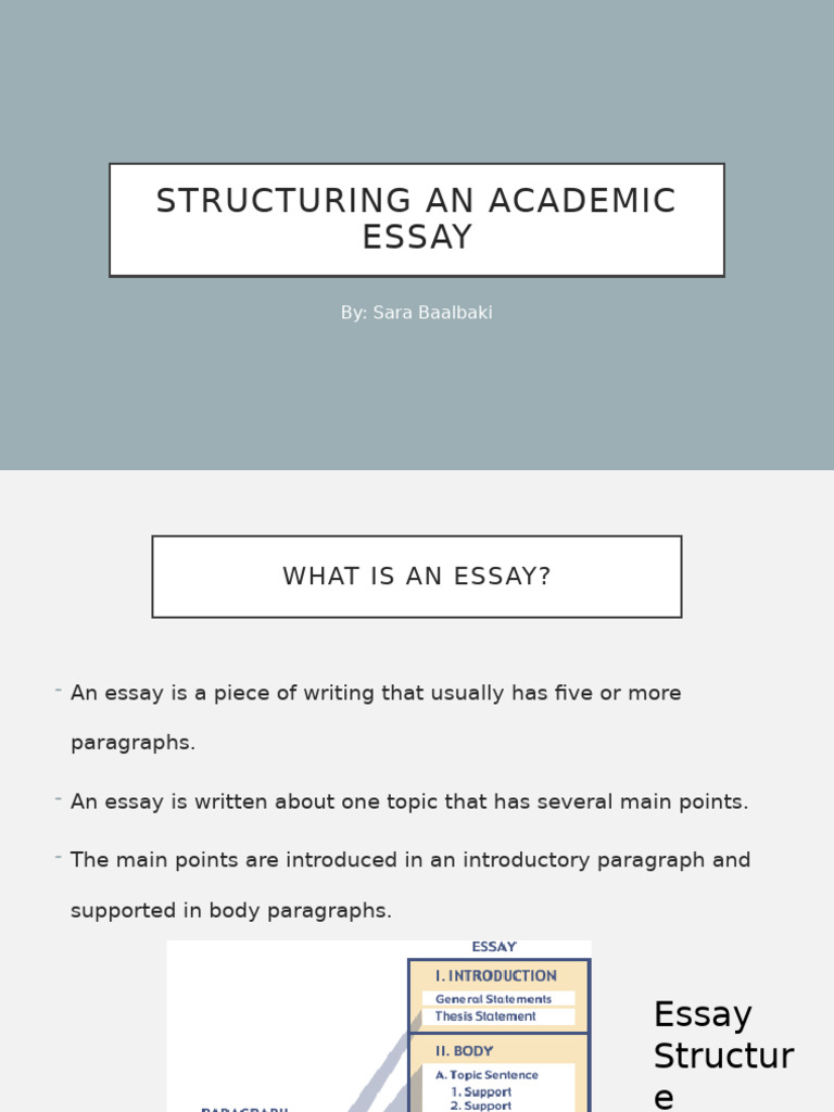Structuring An Academic Essay | PDF | Essays | Argument