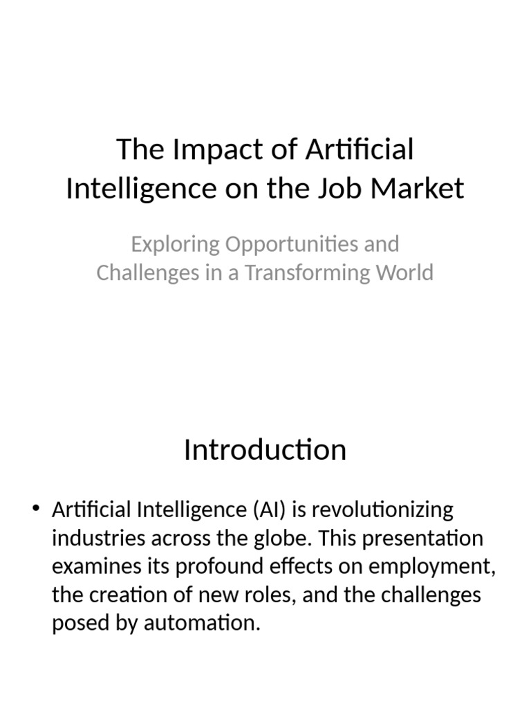 AI's Impact on Jobs: Opportunities & Challenges | PDF | Business