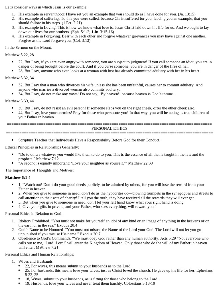 Week 5&6 The Foundation of Christian Ethics | PDF | Religious Belief ...