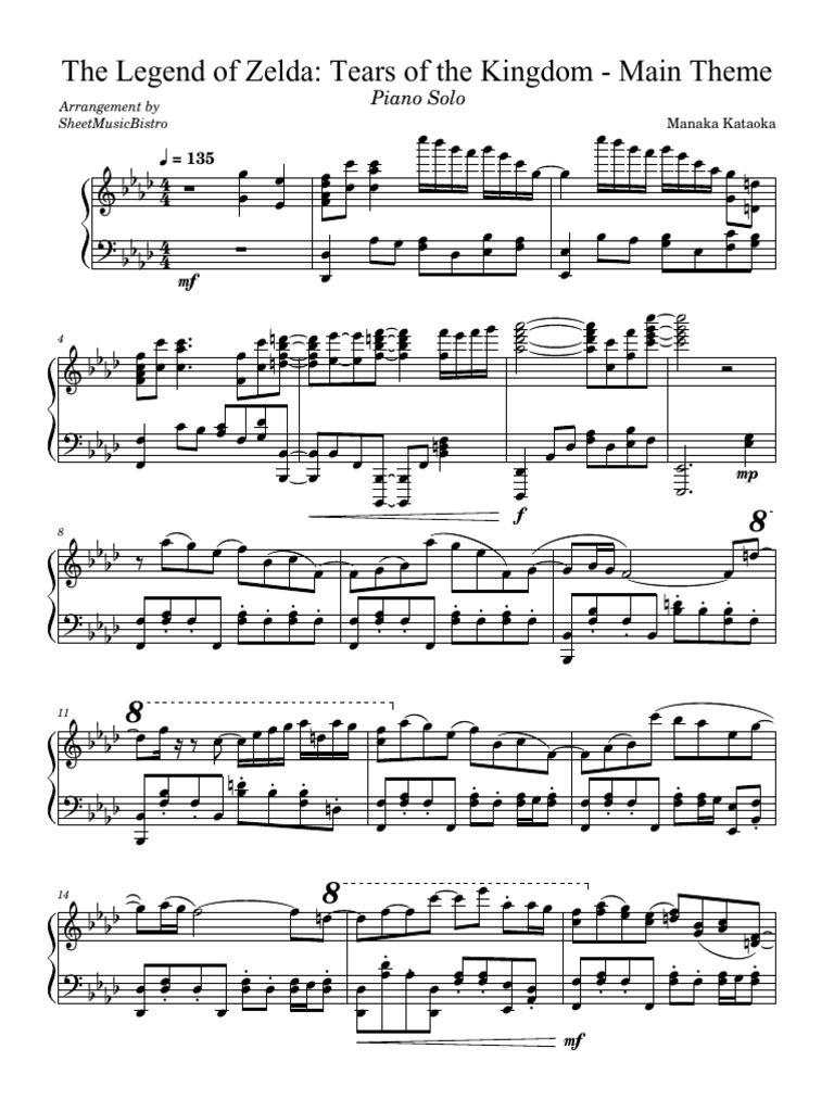 Zelda Tears of The Kingdom Main Theme 1 | PDF | The Legend Of Zelda ...