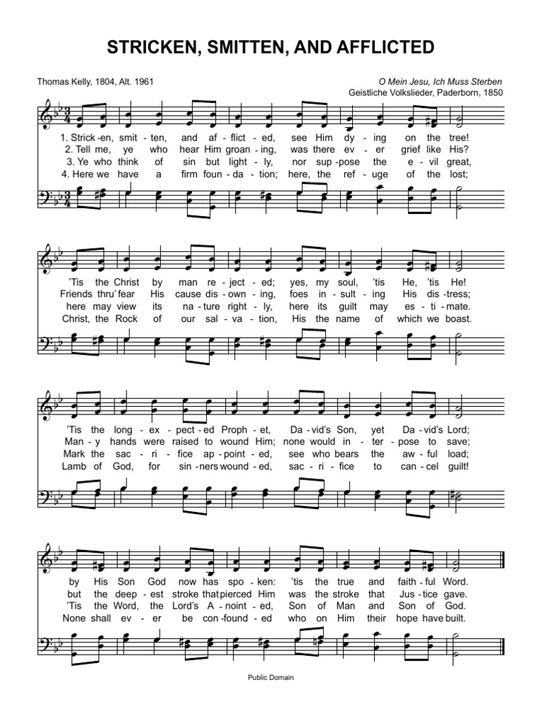 Stricken-Smitten-And-Afflicted - SATB - Version 2 | PDF | Systematic Theology | Religious Belief ...
