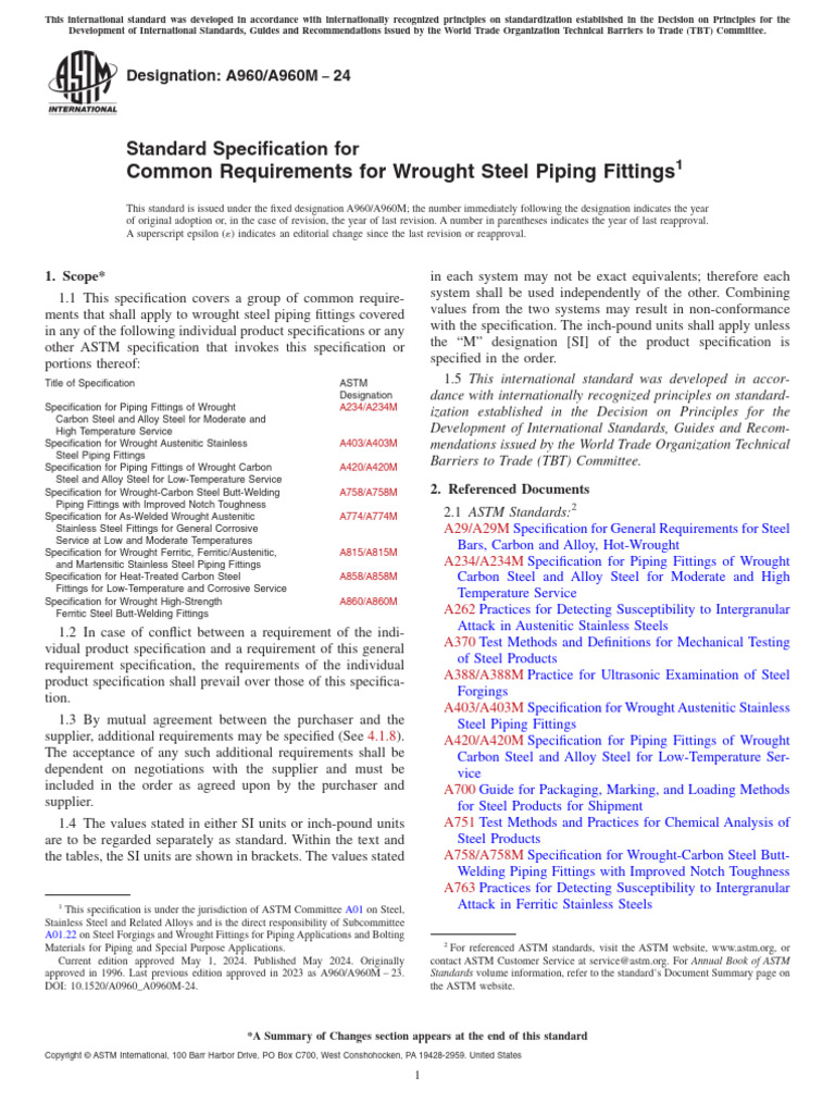 Common Requirements For Wrought Steel Piping Fittings | PDF | Steel ...