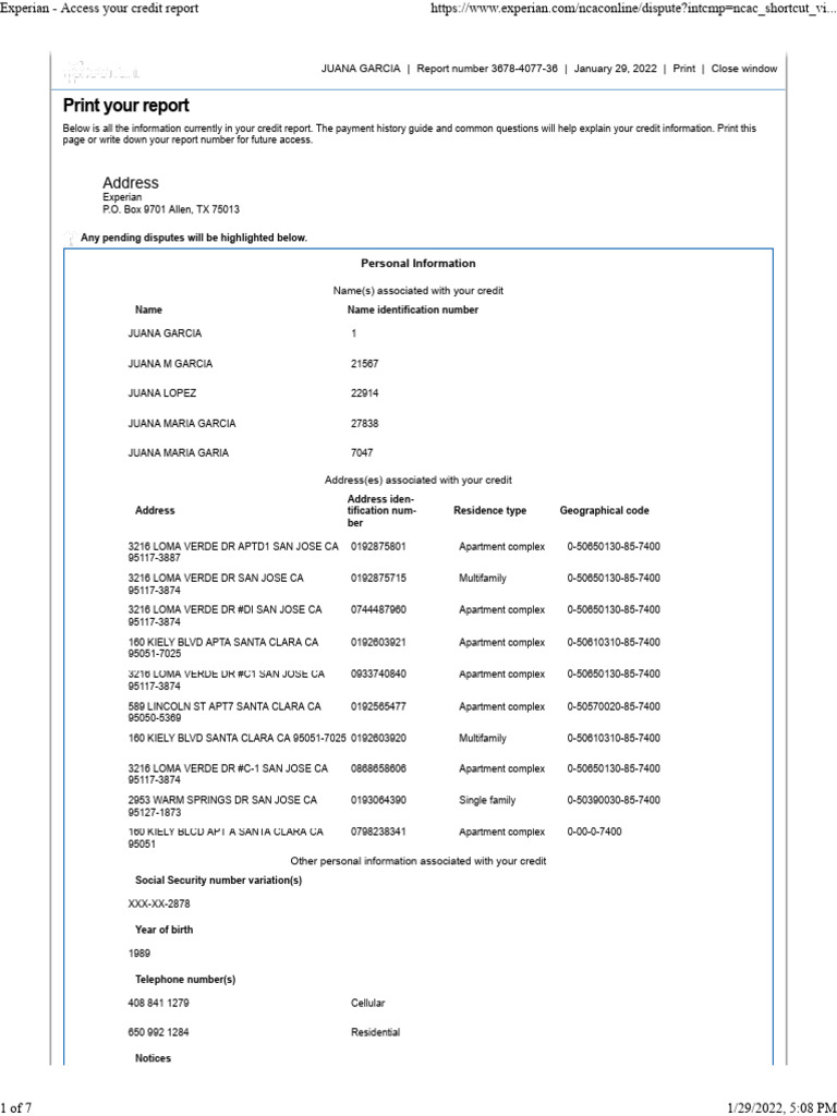 Experian - Access Your Credit Report68 | PDF | Credit Bureau | Credit Score