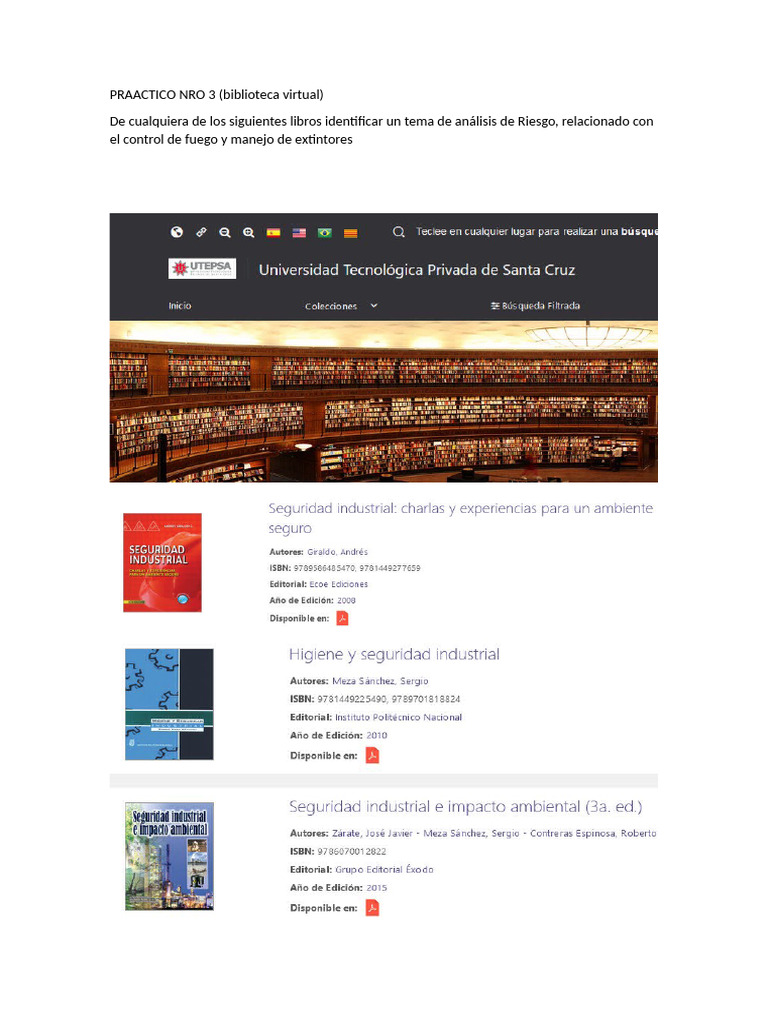 PRAACTICO NRO 3 (Biblioteca Virtual) | PDF