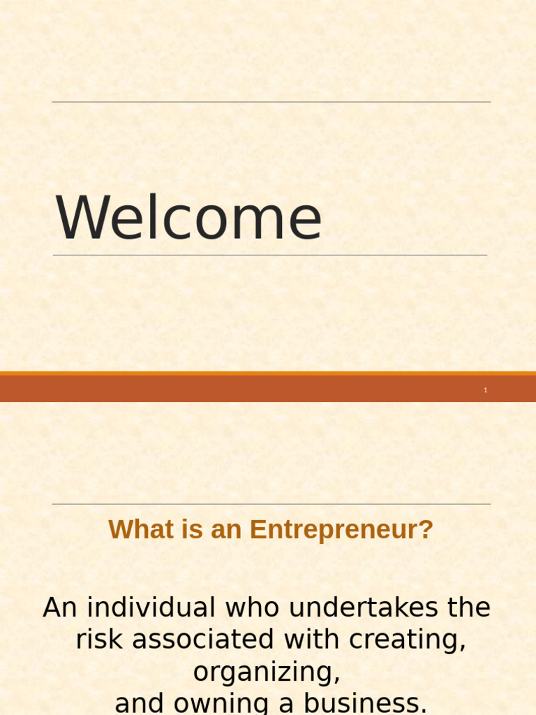 Introduction To Entrepreneurship | PDF | Entrepreneurship | Small Business
