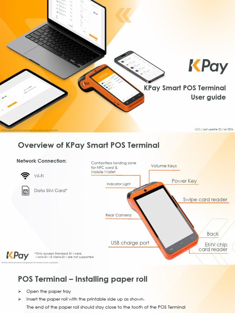 SG Kpay Pos Guide en | PDF | Receipt | Banking Technology