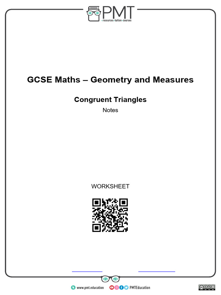 GCSE Maths: Congruent Triangles Guide | PDF | Triangle | Elementary ...
