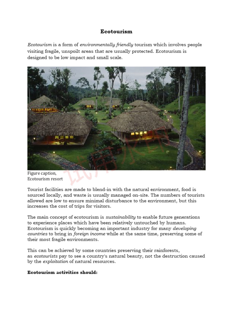 Ecotourism - BBC Article - S Copy - 加水印 | PDF | Tourism | Sustainability