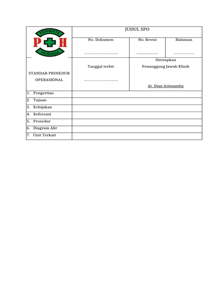 Format SPO Kertas F4 | PDF | Bisnis | Seni