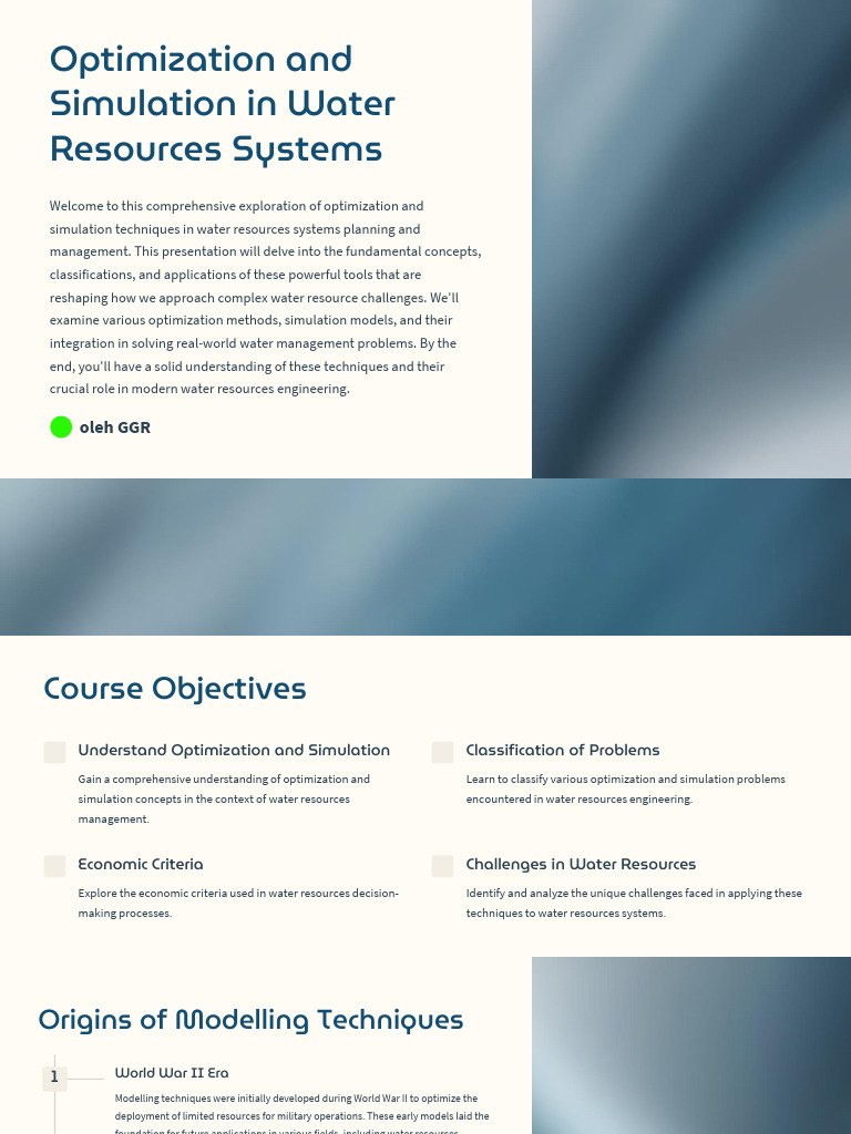 Water Resource Optimization Guide | PDF | Mathematical Optimization ...