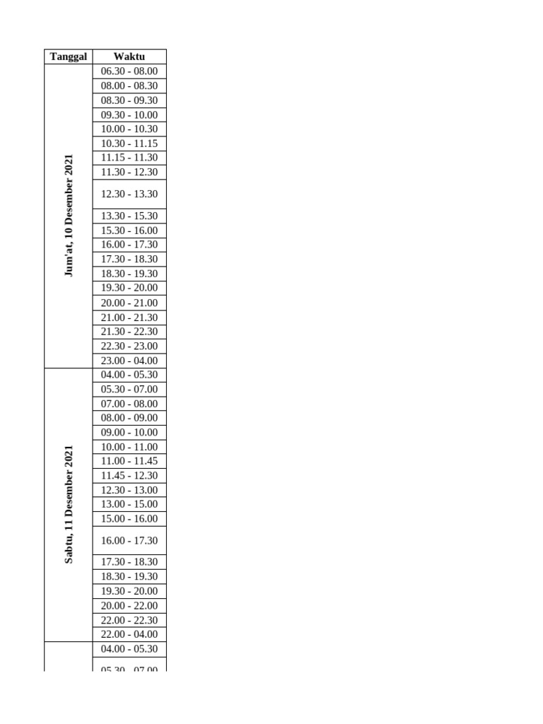 Jadwal Kegiatan PDPM Desember 2021 | PDF
