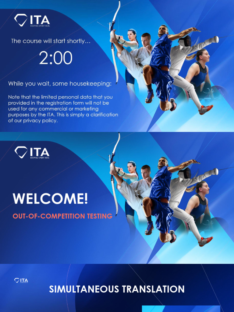 ITA Course 5 - Out-Of-Competition Testing | PDF | Doping In Sport