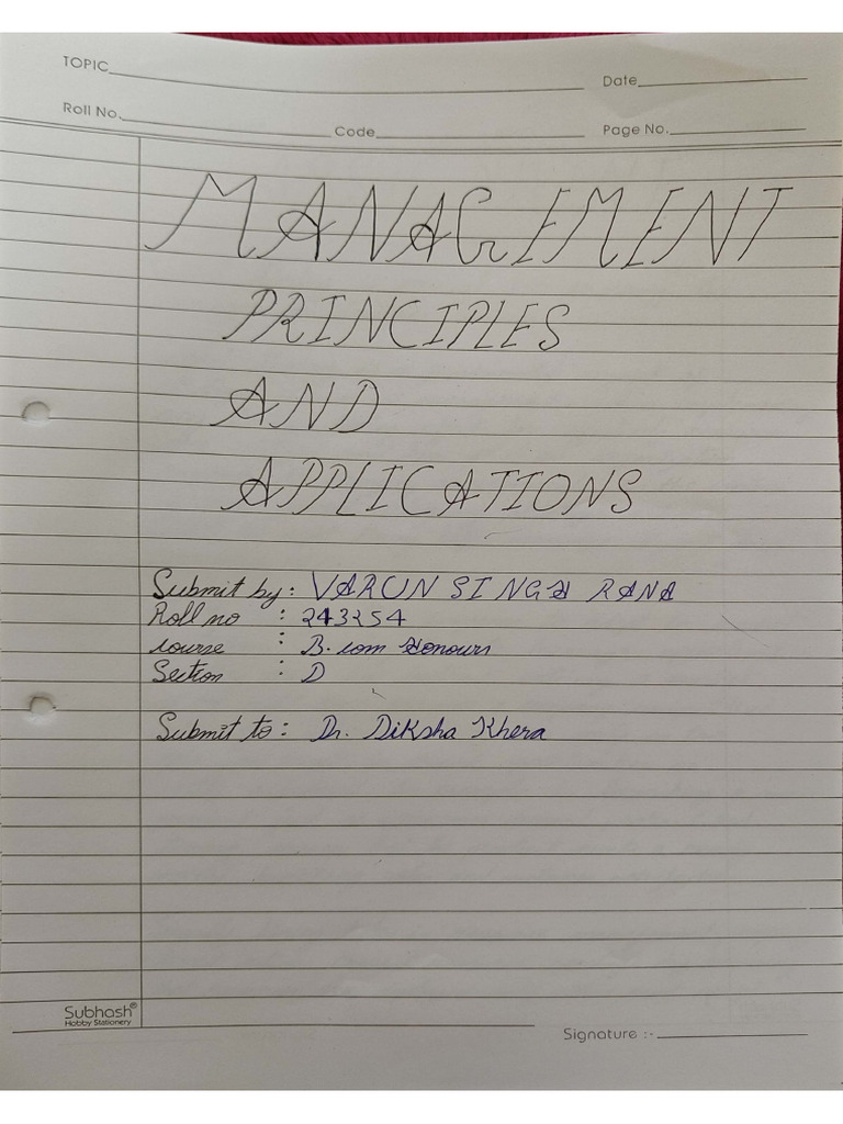 MPA Assignment by Varun Singh Rana - 243254-B.com Honours-Section D | PDF