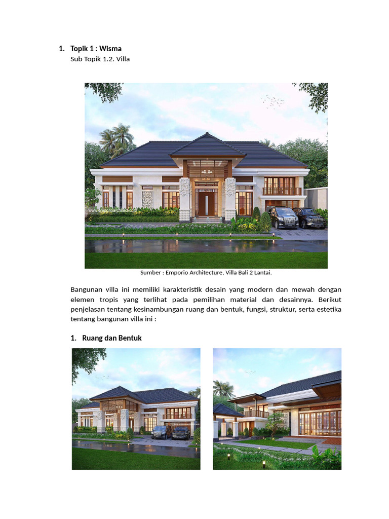 Teori Wisma Subtopik Villa | PDF