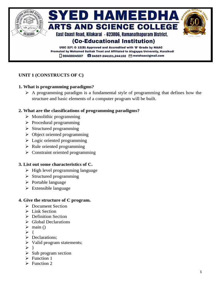 Advanced C 2 Marks | PDF | Pointer (Computer Programming) | Computer ... Advanced C 2 Marks | PDF | Pointer (Computer Programming) | Computer ...