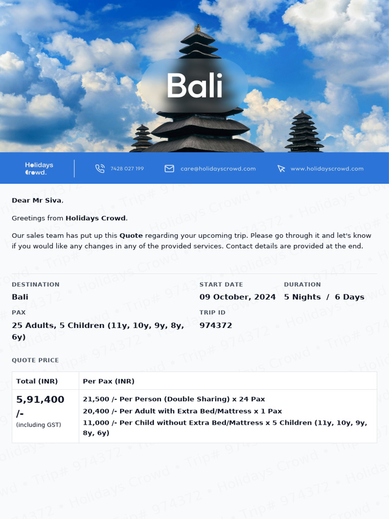 # 974372 - MR Siva - Bali | PDF